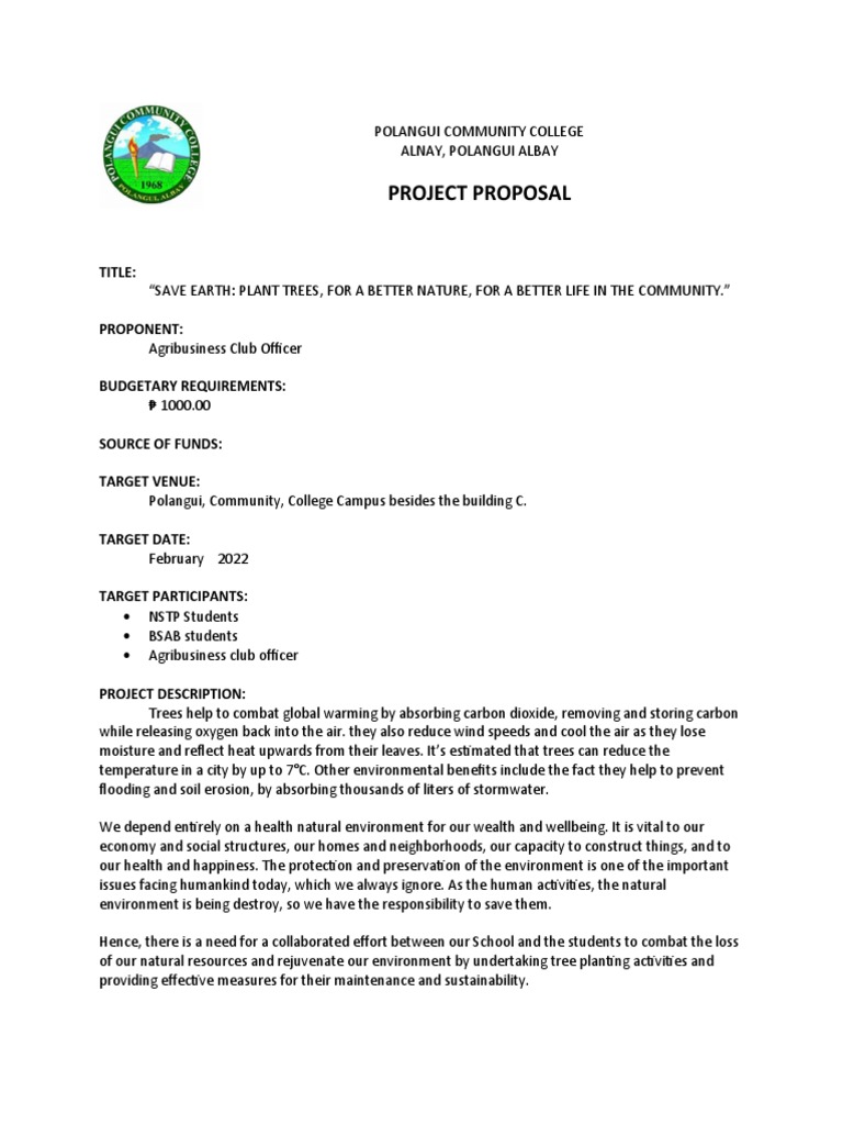 Proposal For Foundation | PDF | Natural Environment | Sustainability