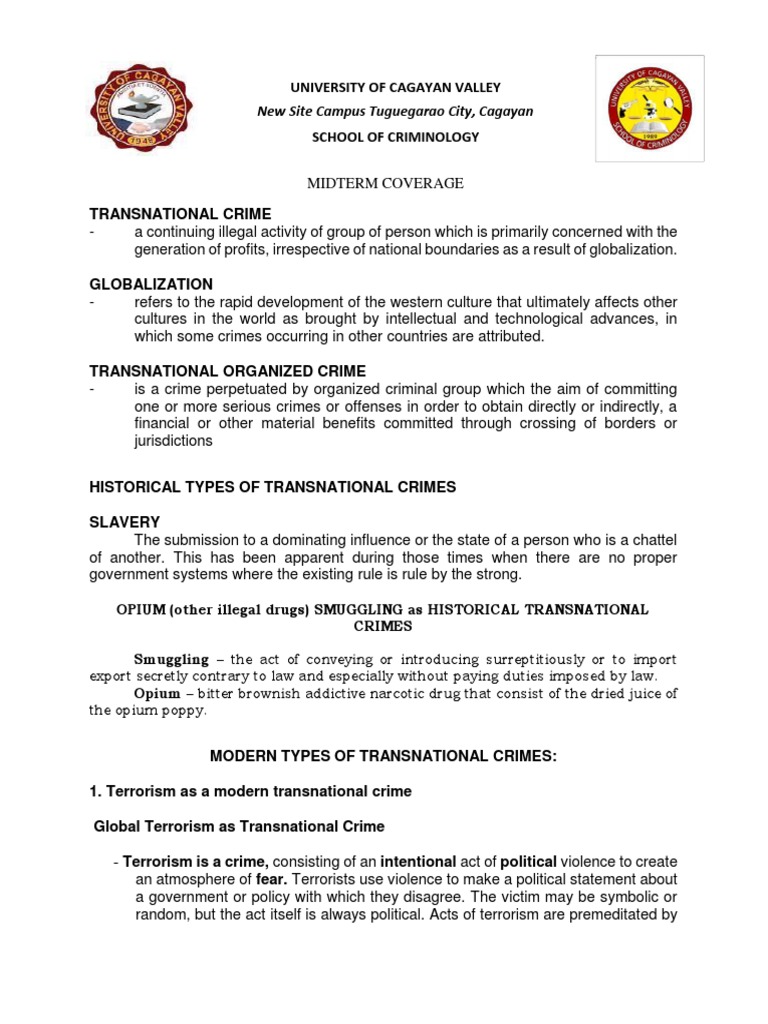 Midterm Module 1 Organized Crime Investigation. | PDF | Organized Crime ...