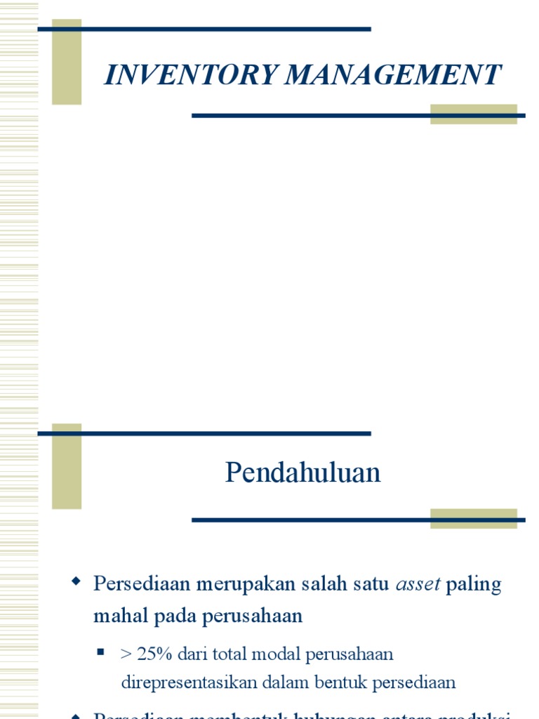 6 Inventory Management | PDF | Bisnis | Pengelolaan Keuangan & Uang