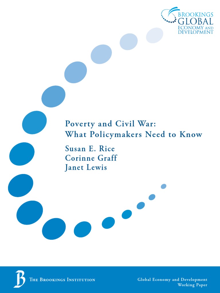 Poverty and Civil War: What Policymakers Need To Know: Susan E. Rice ...