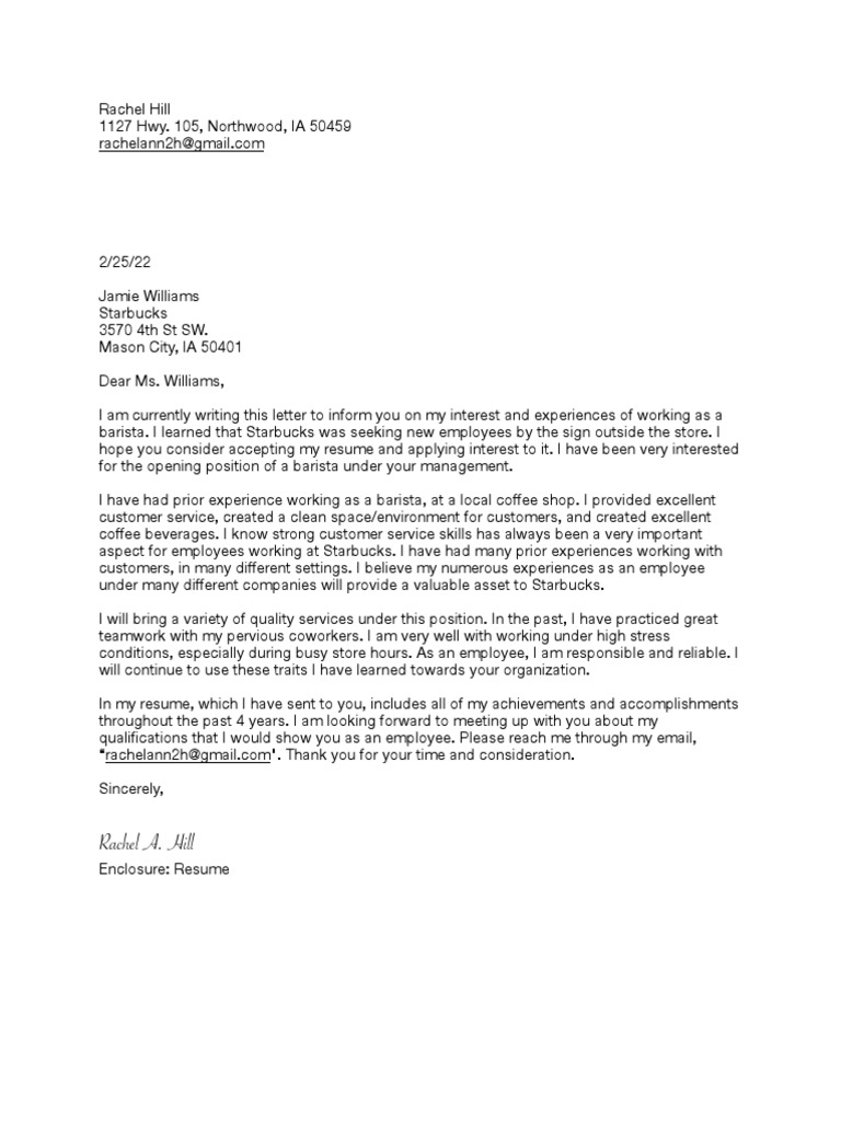 Cover Letter Assignment | PDF