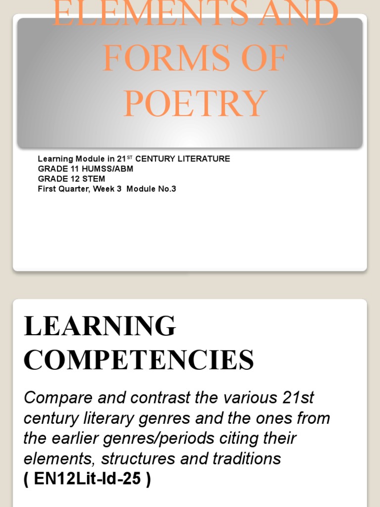 Learning Module in 21 Century Literature Grade 11 Humss/Abm Grade 12 ...