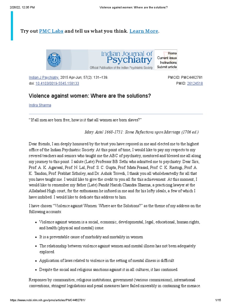 Solutions to Violence Against Women | PDF | Violence | Violence Against ...