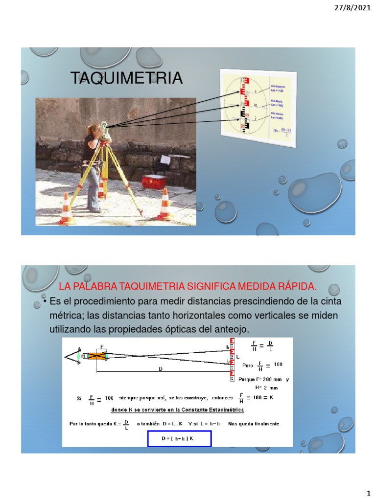 Clase# 4 Taquimeteria | PDF | Agrimensura | Geodesia