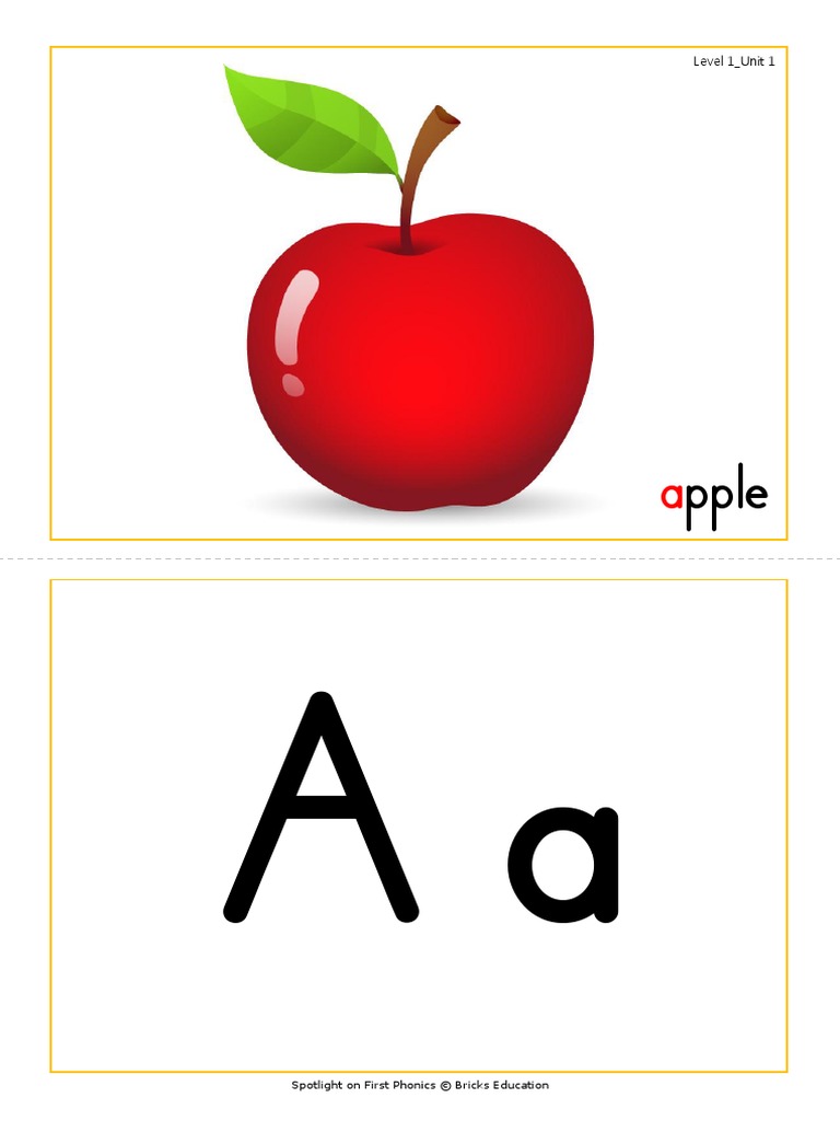 Spotlight On First Phonics 1 Alphabet Flash Card | PDF | Linguistics ...