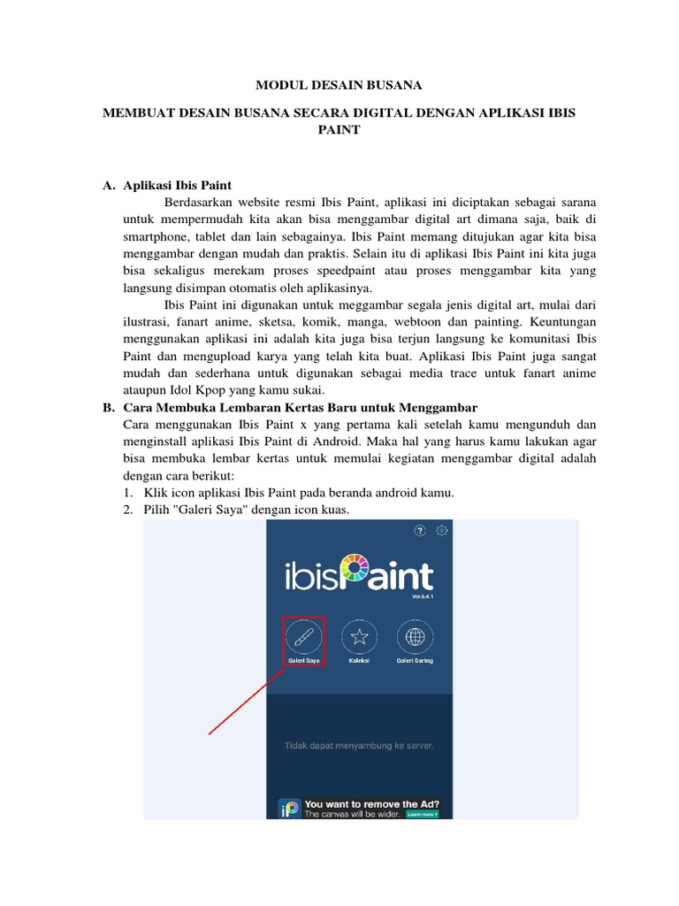 Modul Desain Busana Ibis Paint | PDF