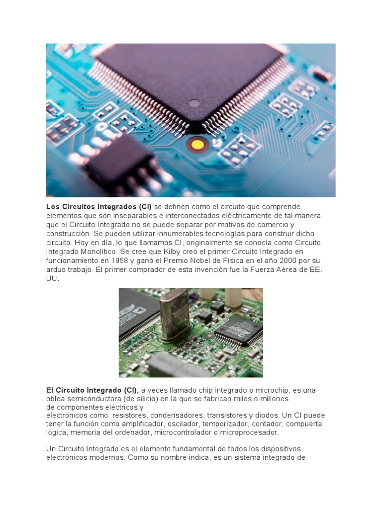 Los Circuitos Integrados | PDF | Circuito integrado | Microprocesador