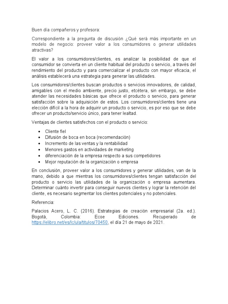 Pregunta de Discusión Semana 1 | PDF