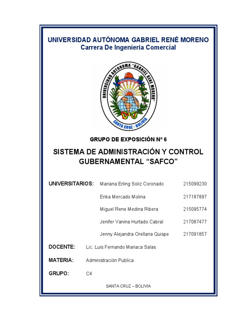 UAGRM Caratula | PDF