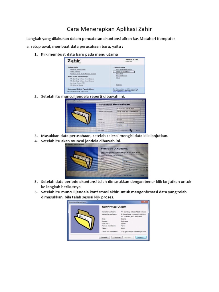 Cara Menerapkan Aplikasi Zahir | PDF
