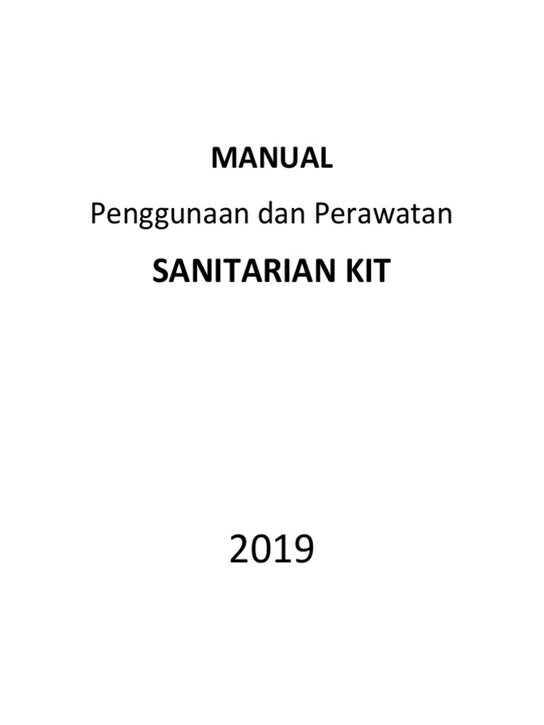 Manual Sanitarian Kit 2019 | PDF