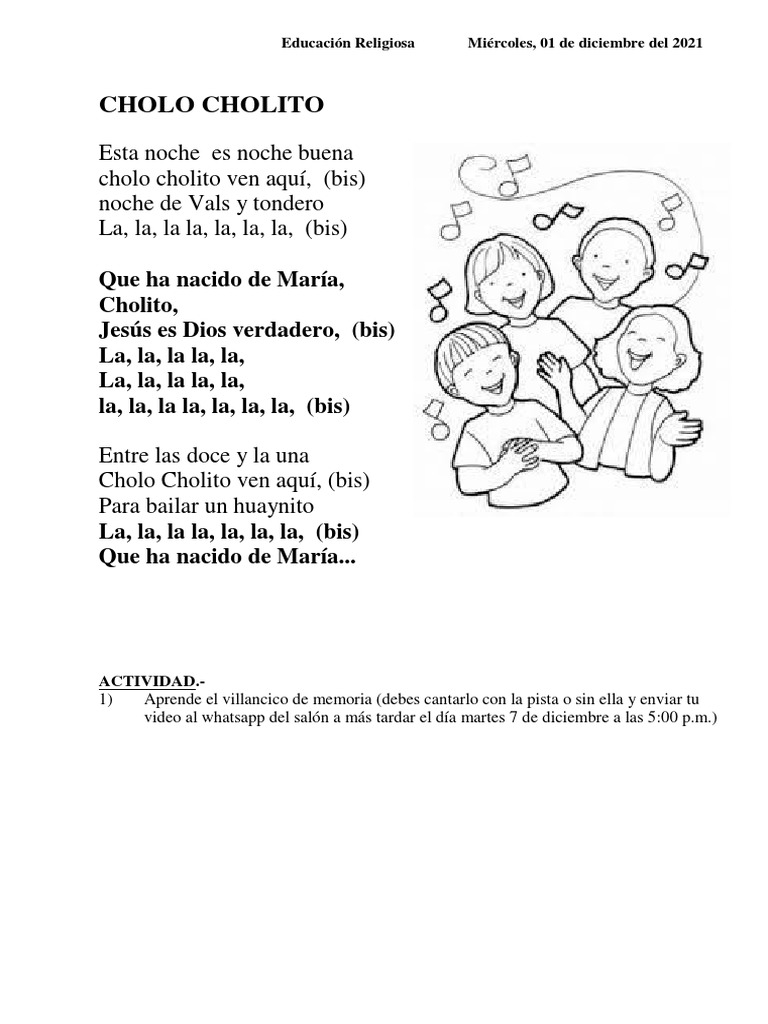 Cholo Cholito (Villancico Navidad) | PDF
