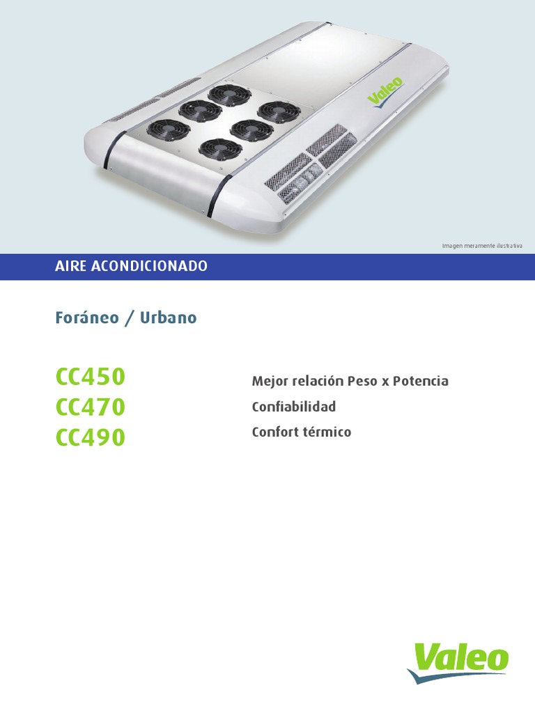 Valeo CC450-CC470-CC490 Esp Catalogo | PDF | Bienes manufacturados | Ingeniería Termodinámica