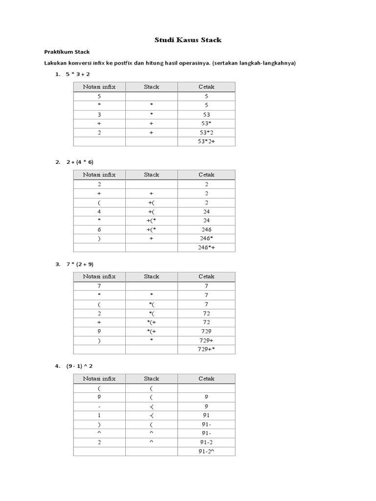Studi Kasus Stack | PDF