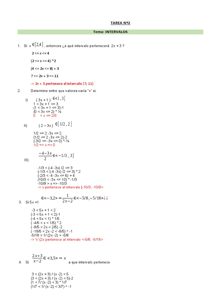 Tarea Nº2 Intervalos | PDF