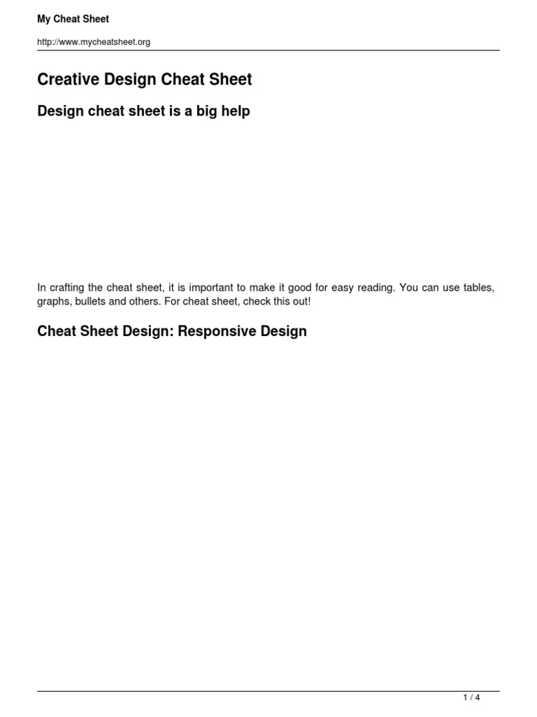 Design Cheat Sheet Is A Big Help | Download Free PDF | Bootstrap (Front ...