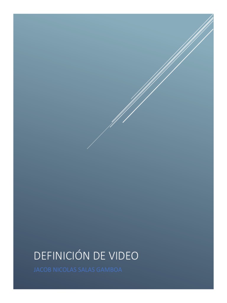 Definición de Video | PDF