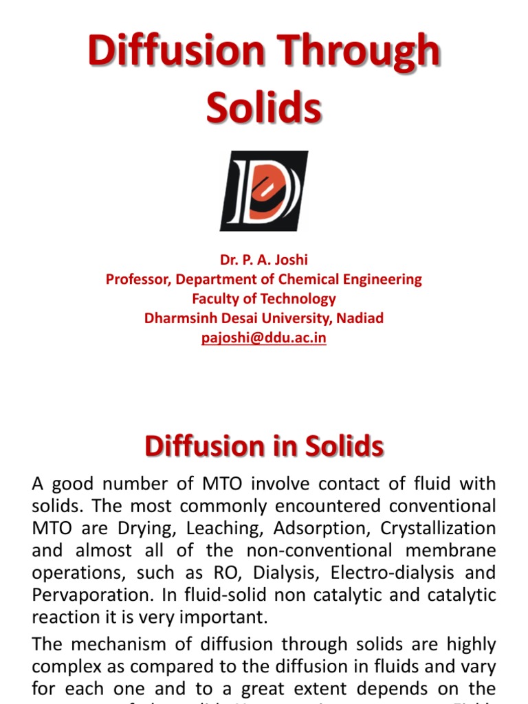 CH - 4 Diffusion Through Solids-1 | Download Free PDF | Diffusion ...