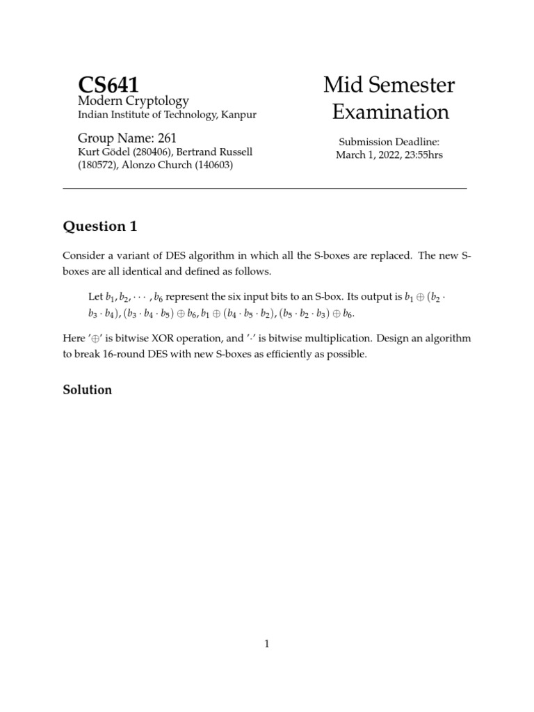 Mid Semester: Examination | PDF | Time Complexity | Equations