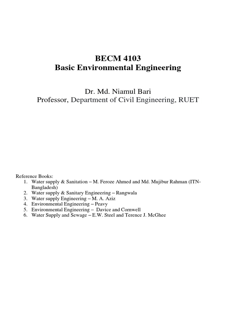 Basic Environmental Engineering | PDF | Aquifer | Water