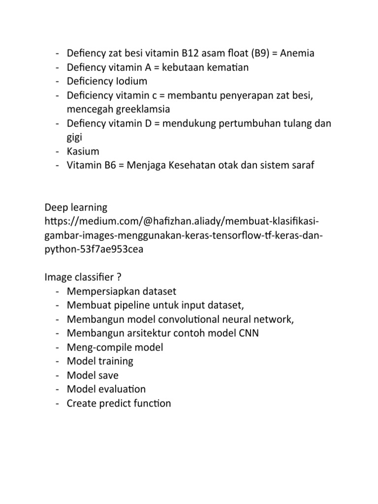 Resume DL Klasifikasi | PDF