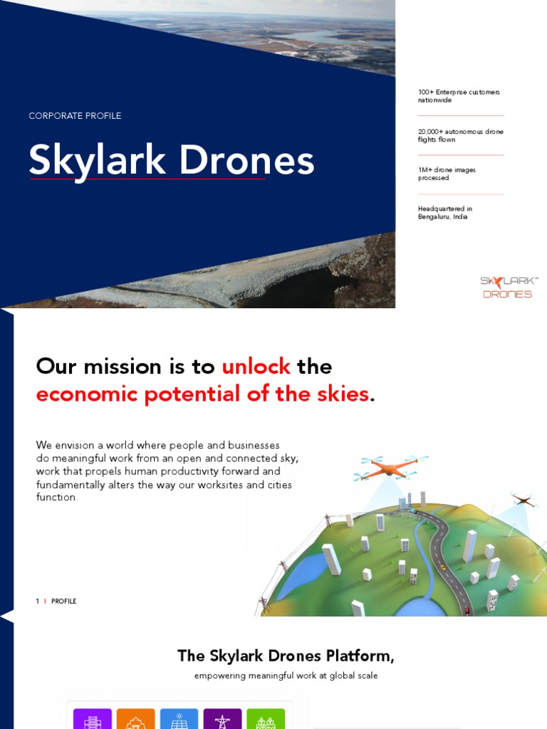 Skylark Drones Corporate Profile Download Free Pdf Unmanned Aerial