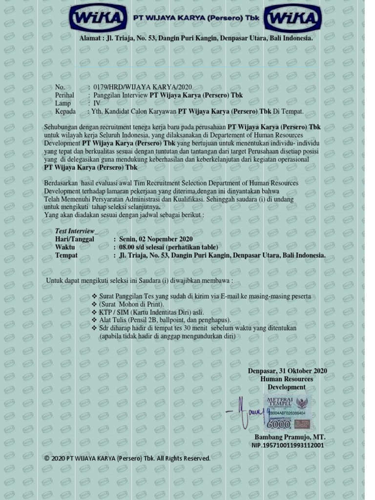 PT Wijaya Karya (Persero) Tbk. Bali | PDF