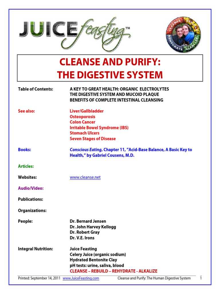 Cleanse and Purify: The Digestive System | PDF | Stomach | Digestion