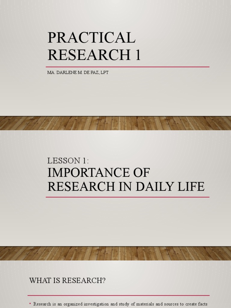 Importance of Research | PDF | Experiment | Theory