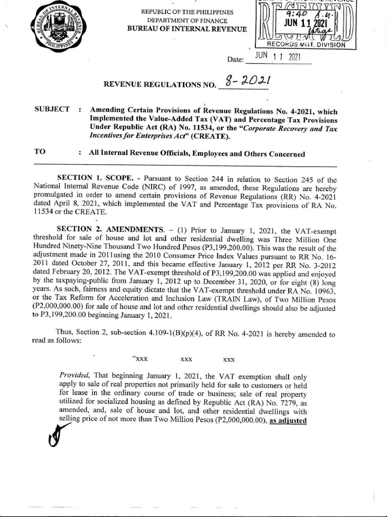 (Bir) RR 8-2021 | PDF