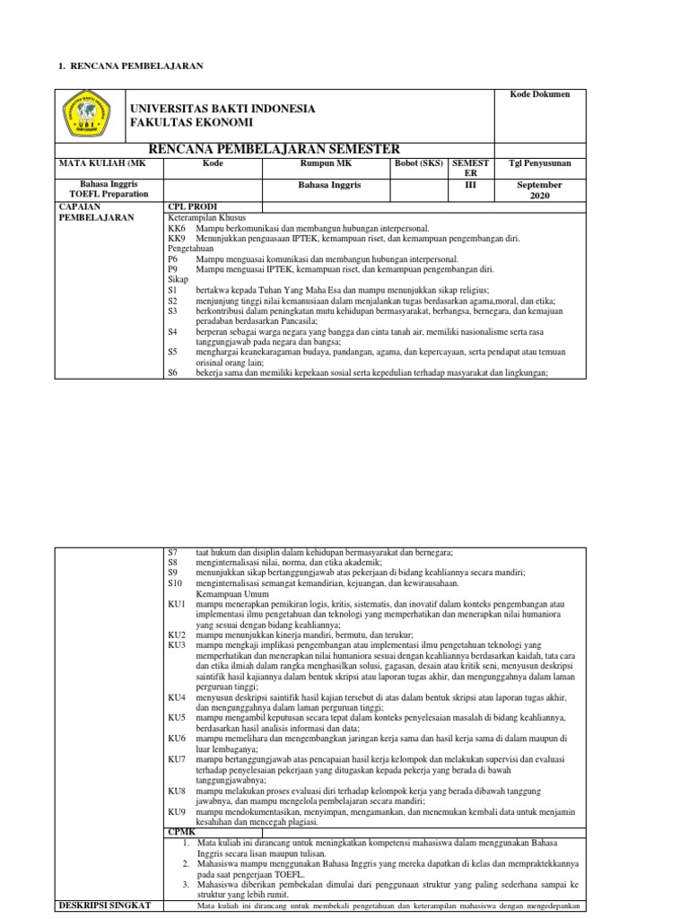 RPS MK Toefl Preparation | PDF