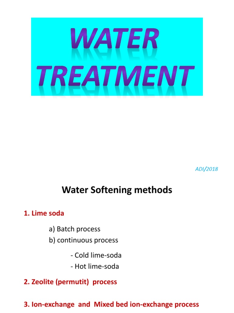 Water Treatment | PDF | Water Purification | Ion Exchange