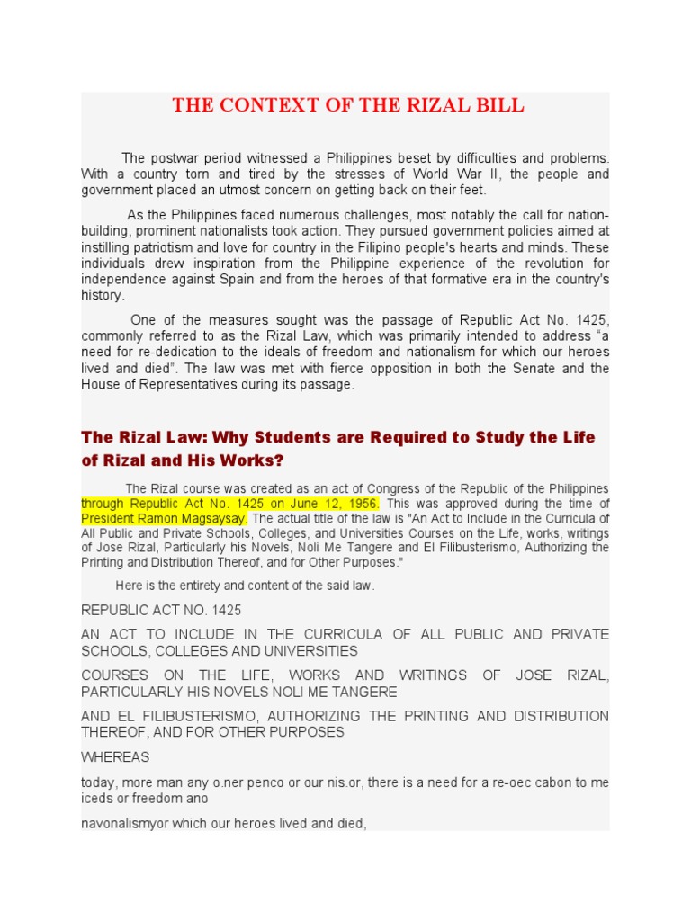 Lesson 12 Rizal | PDF