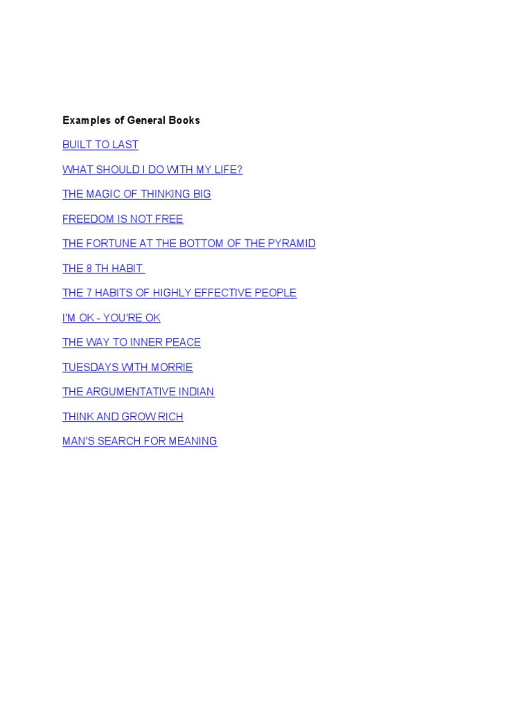 Must-Read General Books List | PDF | Philosophy