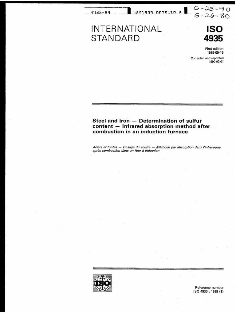 Iso 4935 - 1989 | PDF