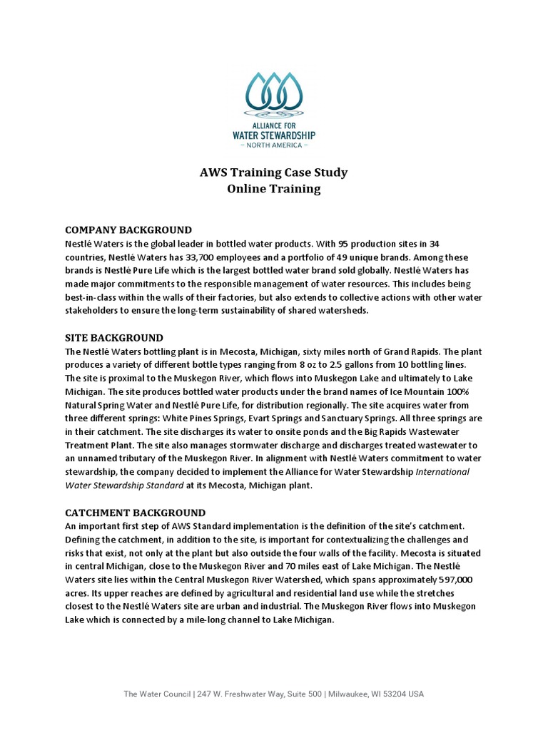 Case Study - Nestle Michigan | Download Free PDF | Water | Stormwater