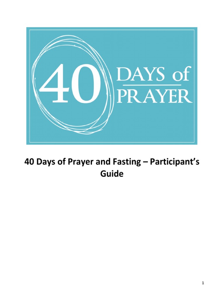 40 Days of Prayer and Fasting Guide | PDF | Prayer | Fruit Of The Holy ...