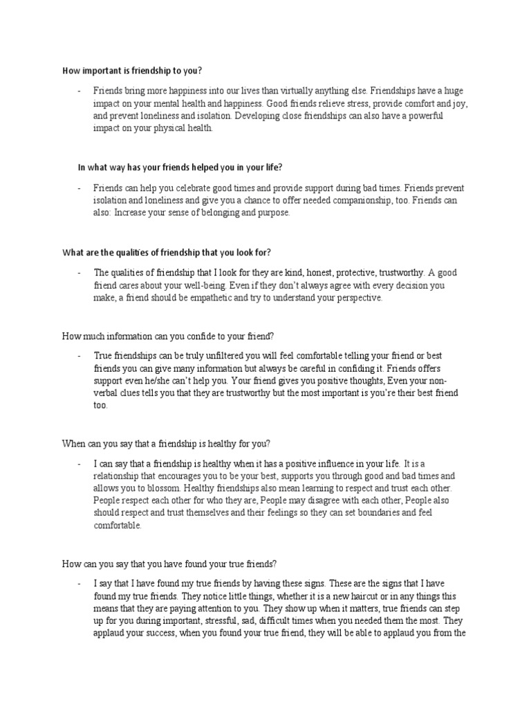 Friendship | PDF | Friendship | Loneliness