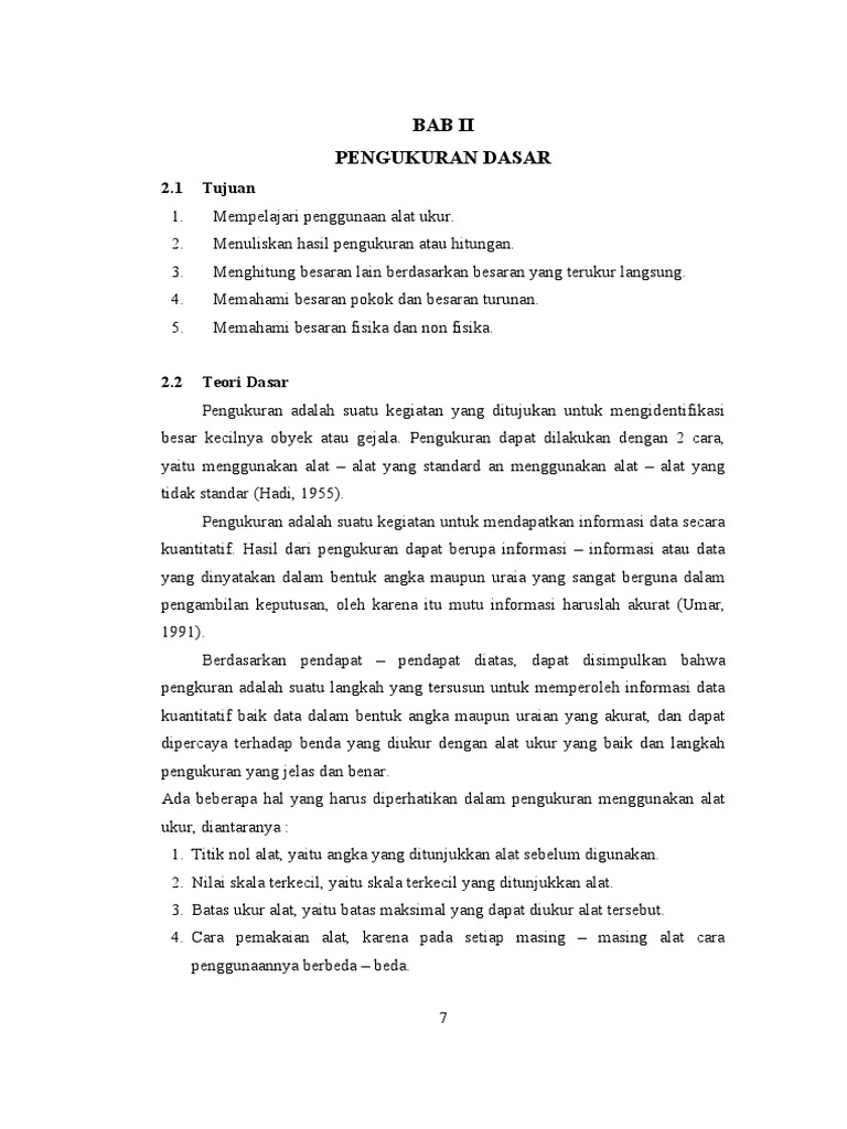 BAB II Pengukuran Dasar | PDF