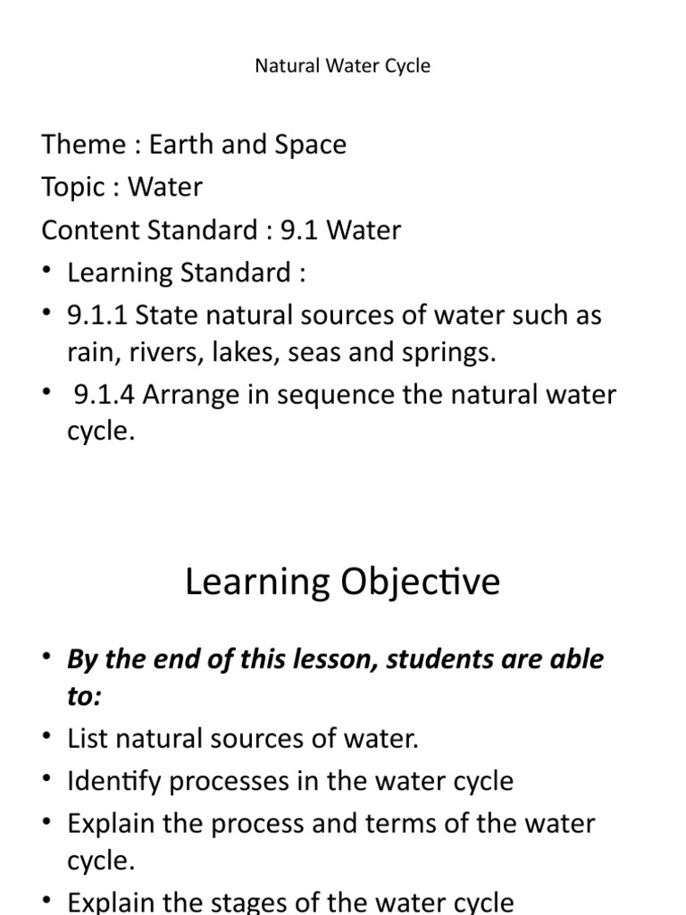 Lesson Plan 5E Science | PDF | Water | Water Cycle