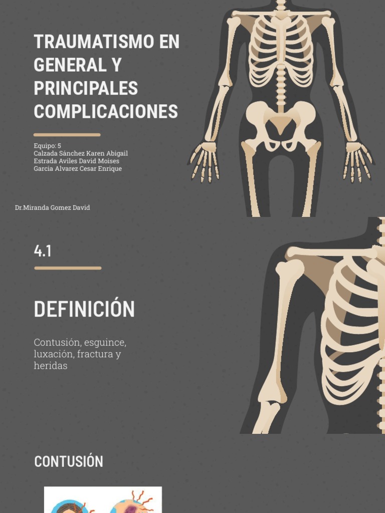 Traumatismo en General y Principales Complicaciones | PDF | Lesión ...