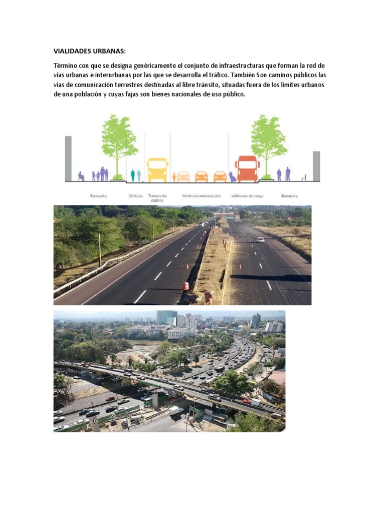 Definiciones de Vialidad Urbana | PDF | Calle | La carretera