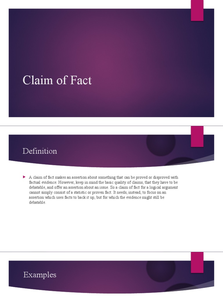 Understanding Claims of Fact | PDF