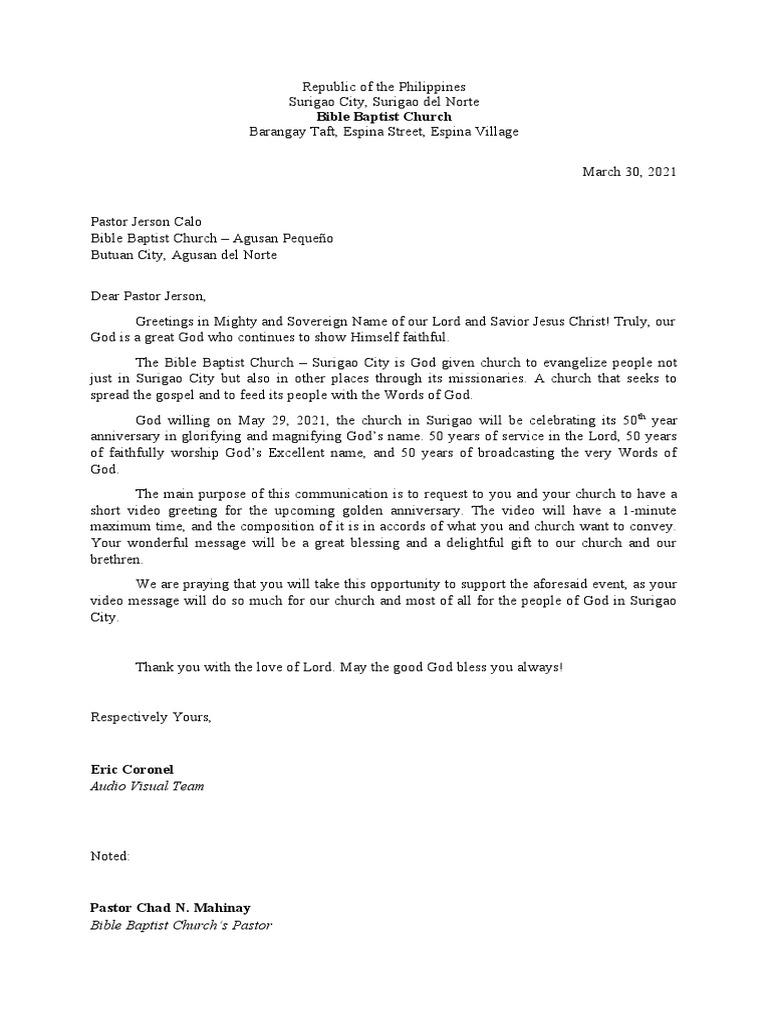 Request Letter of Participation | PDF