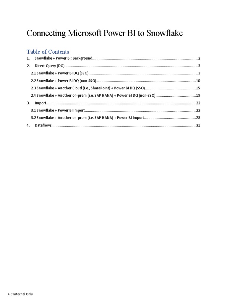 Connecting Microsoft Power BI to Snowflake: A Guide to Direct Query and ...