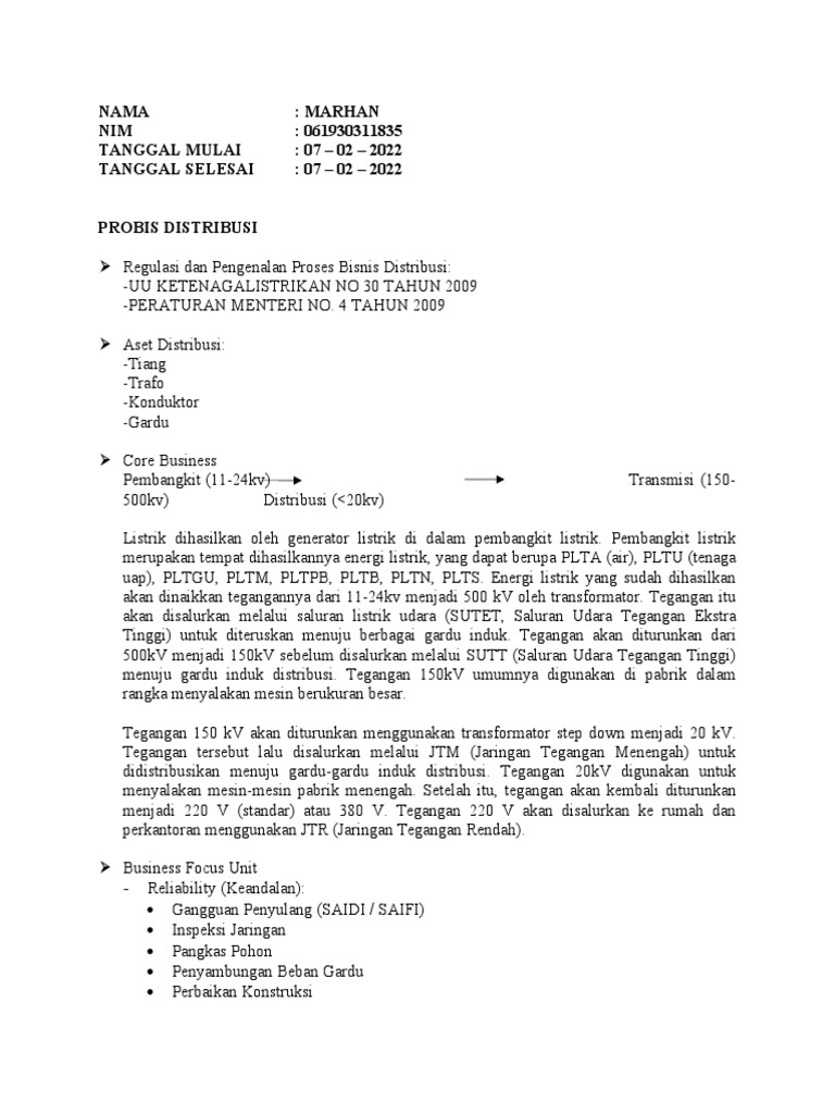 Probis Distribusi | PDF