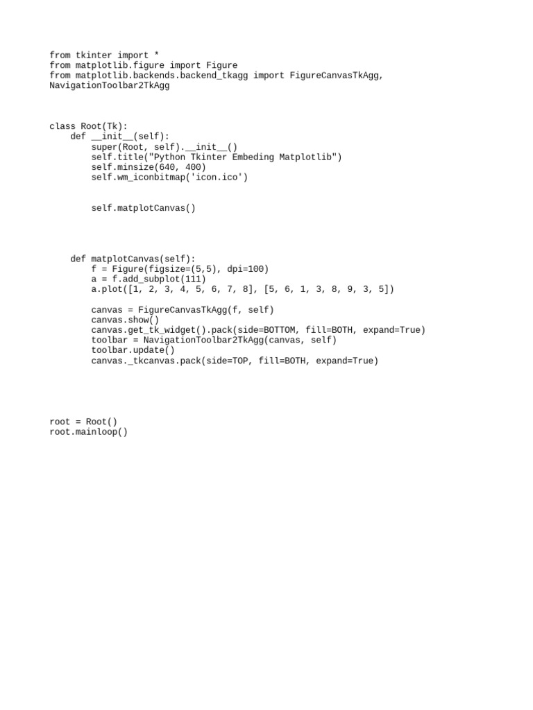 Tkinter Graphs | PDF