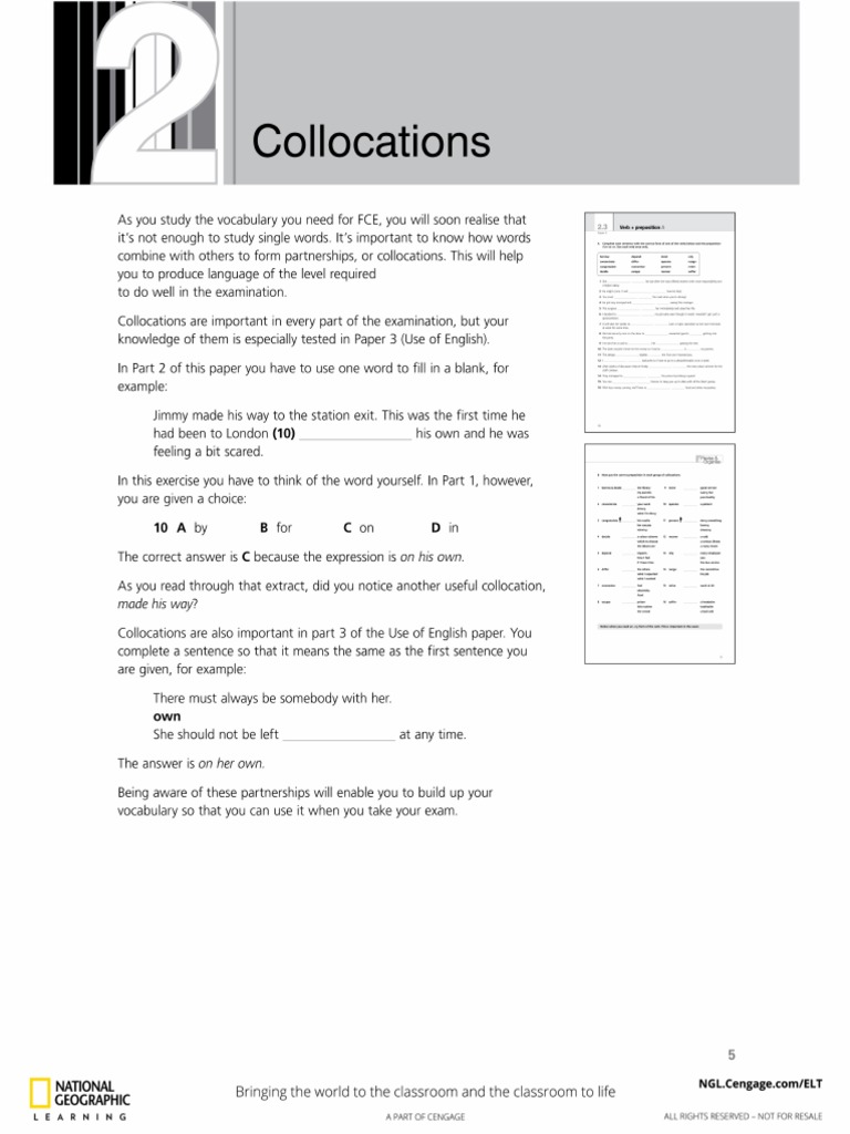 Collocations Exercises | PDF