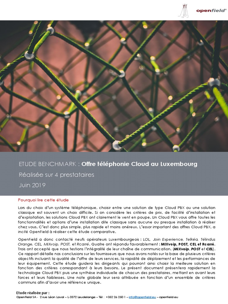 Etude Complete Cloud PBX | PDF | Cloud computing | Informatique