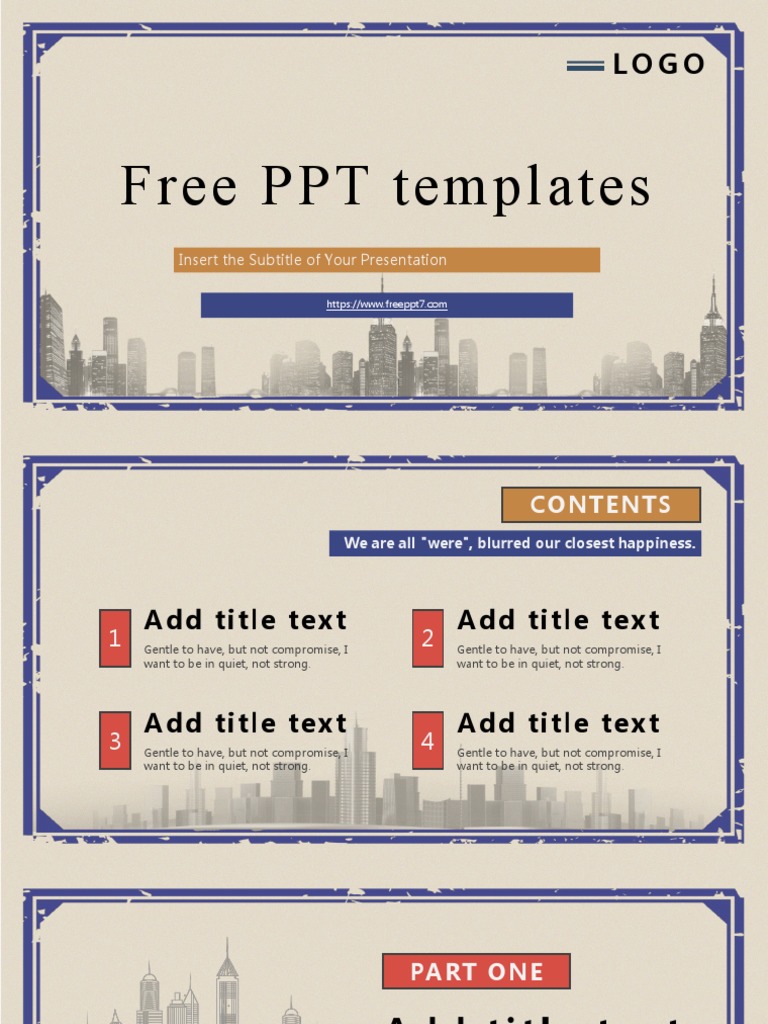 Free PPT Templates: Insert The Subtitle of Your Presentation | PDF